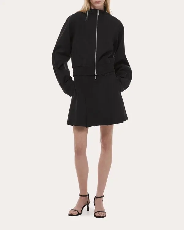Helmut Lang Wool Gabardine Wardrobe Bomber Jacket