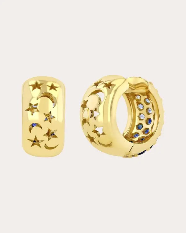 FUTURE FORTUNE 18k Euphoria Huggie Earrings - Gold
