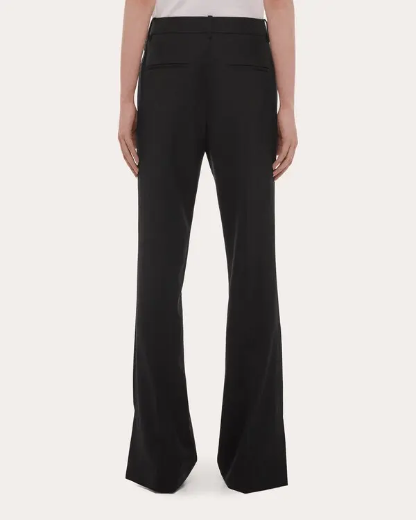 Helmut Lang Wool Gabardine Vented Wardrobe Trousers - Black