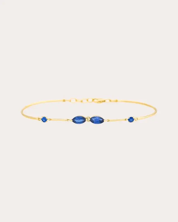 YI COLLECTION Sapphire And 18k Gold Bracelet - Blue