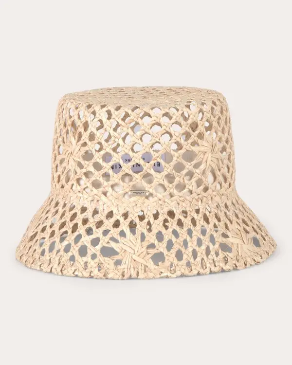 Eugenia Kim Jonah Open Weave Raffia Bucket Hat - Neutral