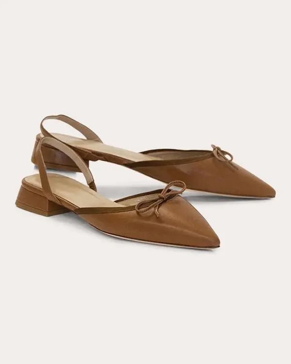 JUWELINA PARIS Yona Leather Slingbacks