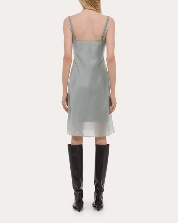 Helmut Lang Airy Voile Mini Slip Dress