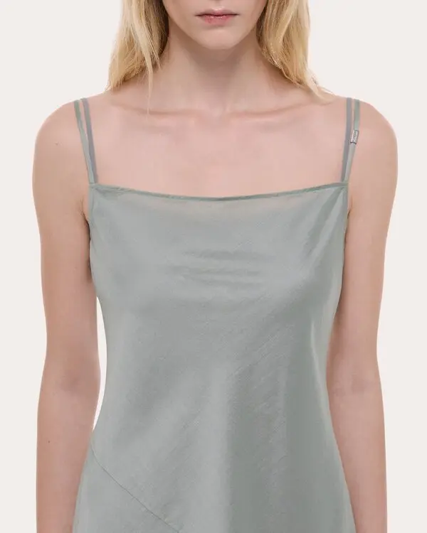Helmut Lang Airy Voile Mini Slip Dress