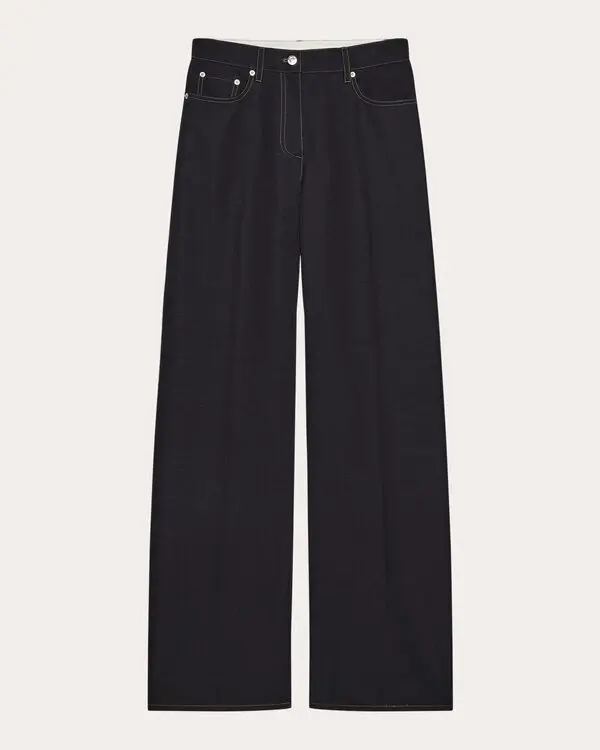 Helmut Lang Relaxed Bootcut Trousers - Blue