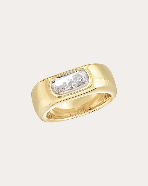 Moritz Glik Diamond And 18k Cigar Ring - Gold