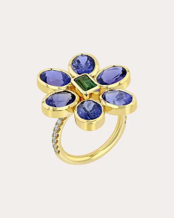 FUTURE FORTUNE Tanzanite & Tourmaline Bloom Iii Ring