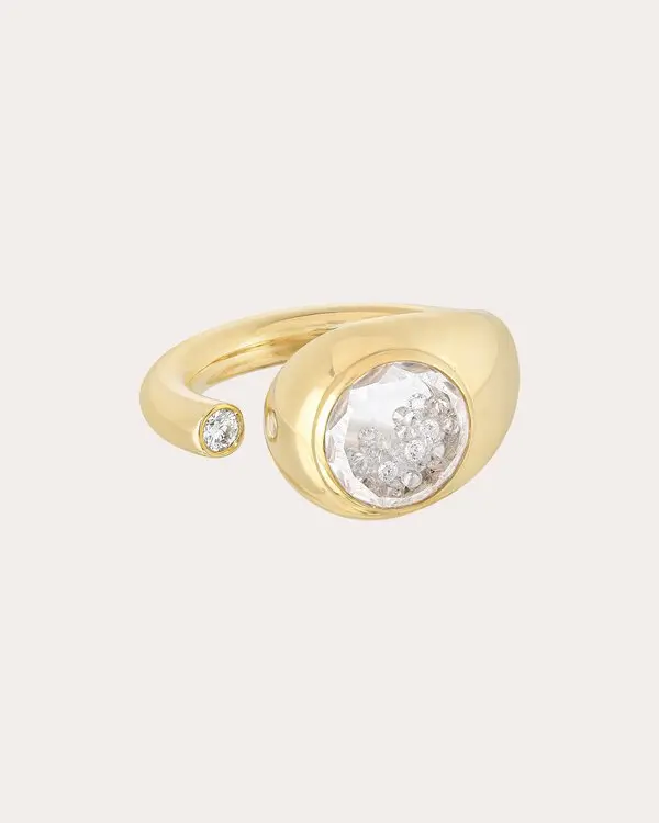 Moritz Glik Diamond & 18k Shaker Singular Open Ring - Gold