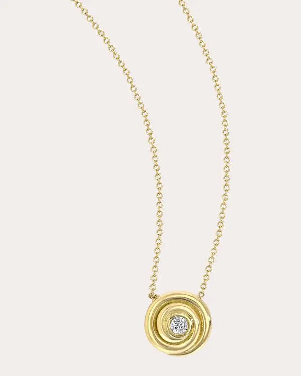 FUTURE FORTUNE Diamond Galaxy Pendant Necklace - Gold
