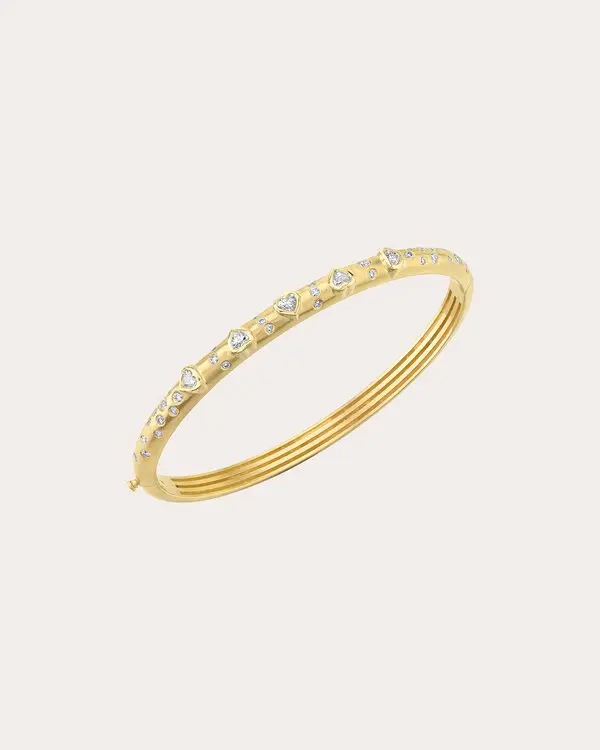 FUTURE FORTUNE Diamond And 18k Queen Of Hearts Bracelet - Gold