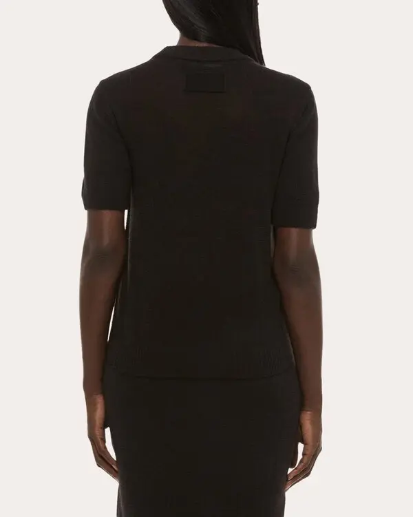 Helmut Lang Sheer Wool Knit T-shirt - Brown