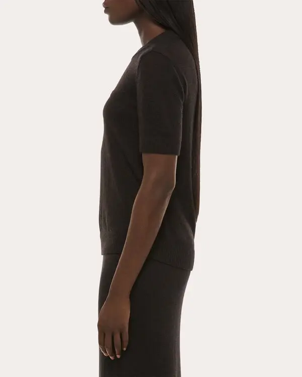 Helmut Lang Sheer Wool Knit T-shirt - Brown