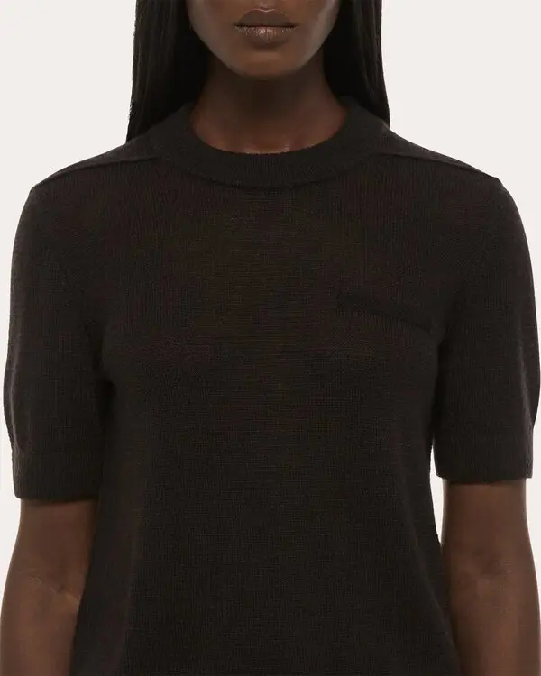 Helmut Lang Sheer Wool Knit T-shirt - Brown