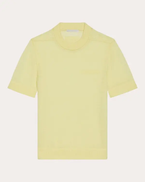 Helmut Lang Sheer Wool Knit Baby T-shirt - Yellow