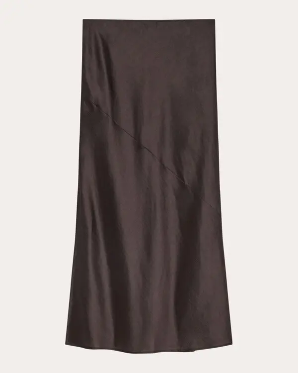 Helmut Lang Sheer Airy Voile Layered Maxi Skirt - Brown