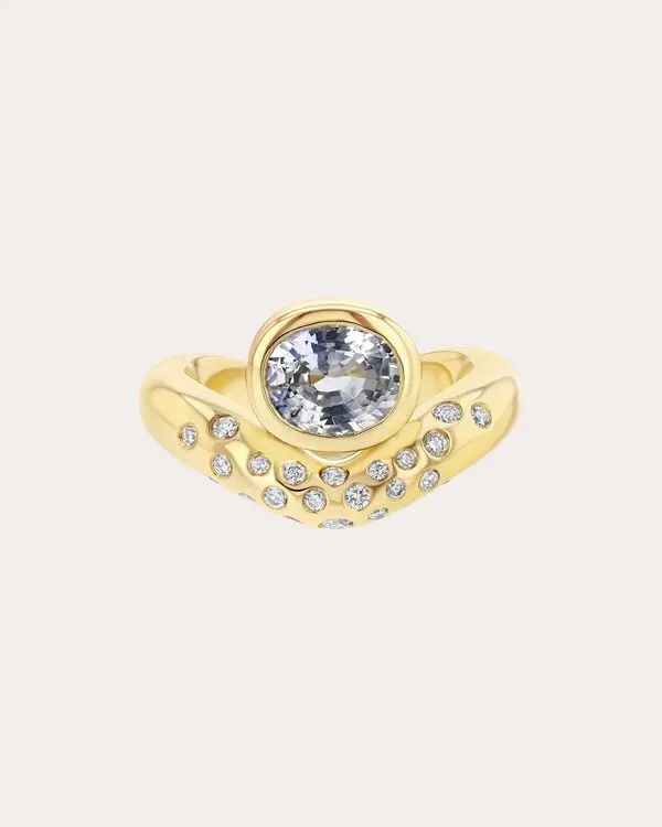 FUTURE FORTUNE Speed Of Light Sapphire And Diamond Ring - Gold