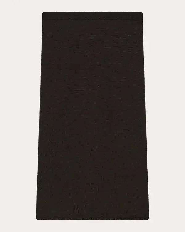 Helmut Lang Sheer Wool Knit Layered Midi Skirt