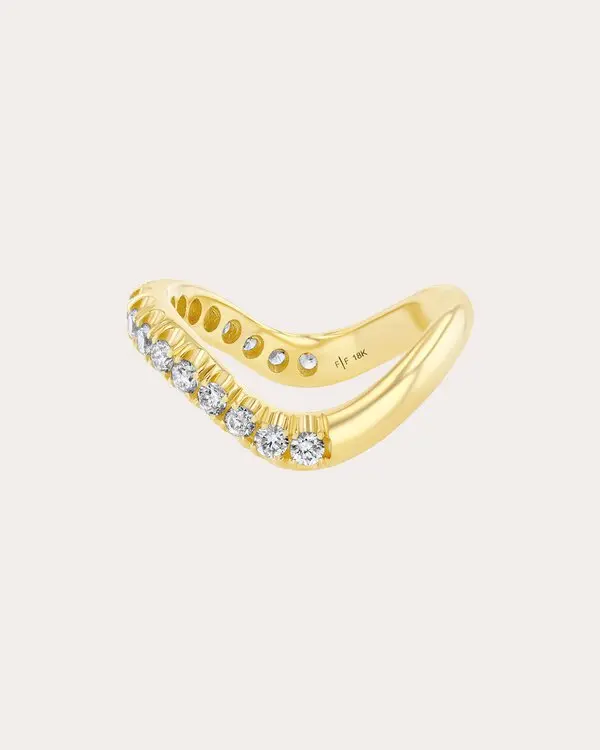 FUTURE FORTUNE Diamond And 18k Cosmic Wave Ring - Gold