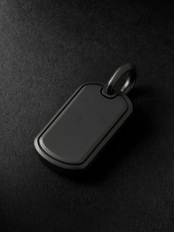 David Yurman Chevron Titanium Diamond Pendant