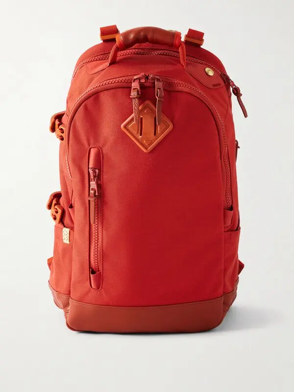 Visvim Leather-trimmed Cordura® Backpack - Orange