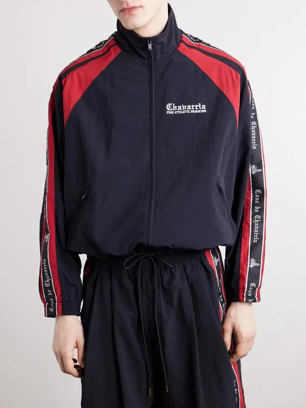 WILLY CHAVARRIA Casa De Chavarria Logo-detailed Shell Jacket - Black