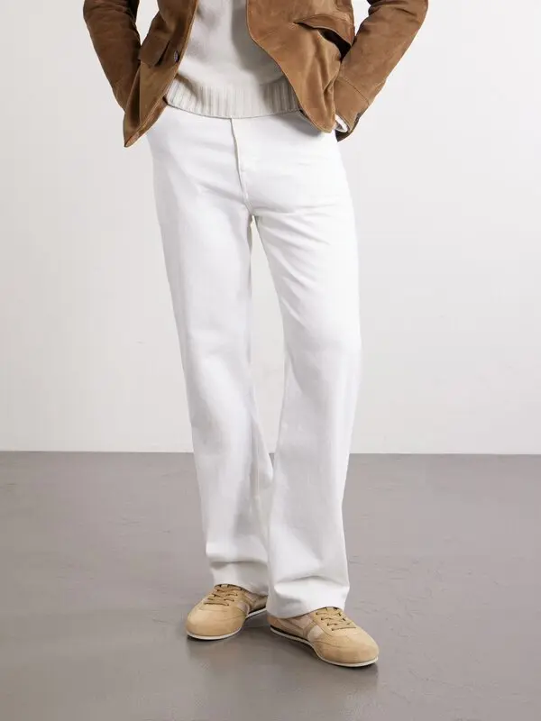 TOM FORD Brook Perforated Suede Sneakers - Neutrals