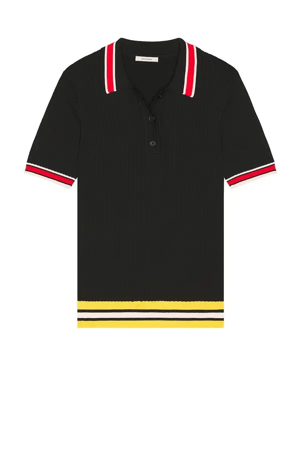 ENTIRE STUDIOS Ribbed Polo In Black