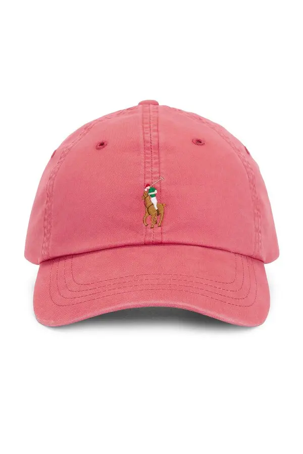 Polo Ralph Lauren Stretch Twill Cap With Leather Strap - Adirondack Berry