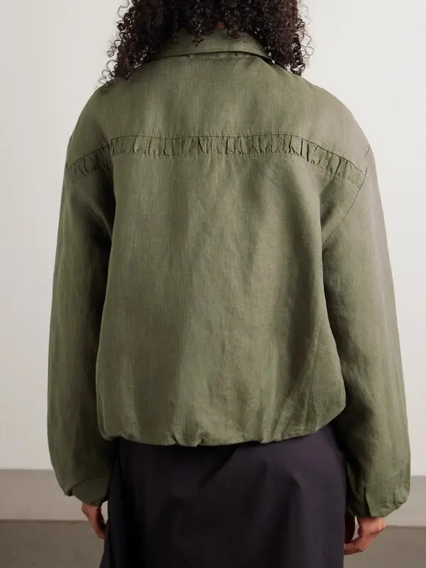 DEIJI STUDIOS Pintuck Padded Linen Jacket