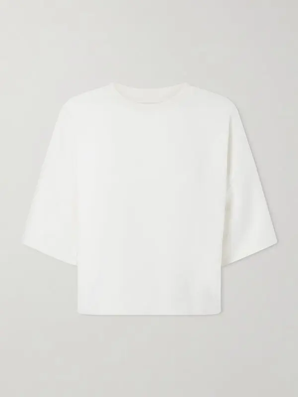 Ossou Rift Cotton-blend Jersey T-shirt - Neutrals
