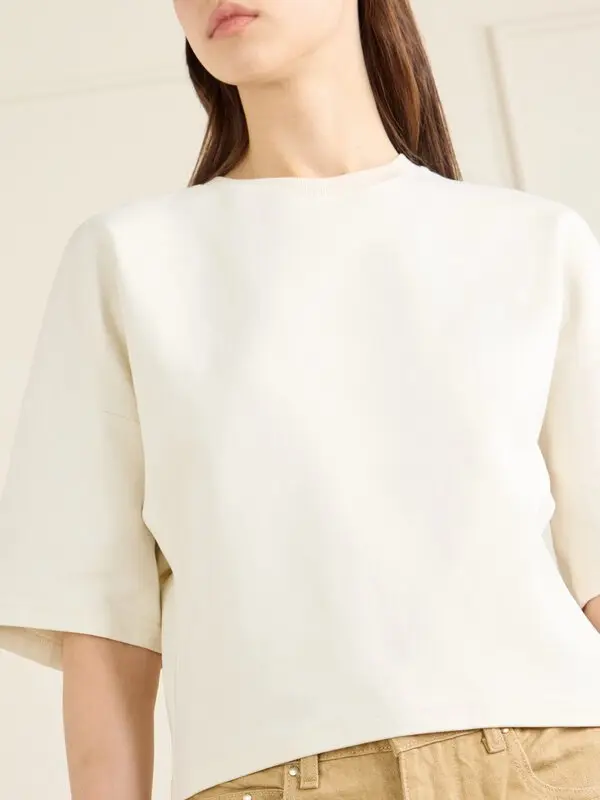 Ossou Rift Cotton-blend Jersey T-shirt - Neutrals