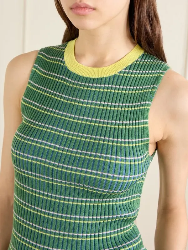 LA LIGNE Iggy Striped Merino Wool Top