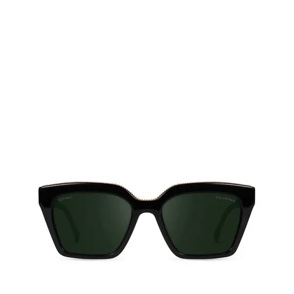 ASPINAL OF LONDON Ava Square Sunglasses - Black