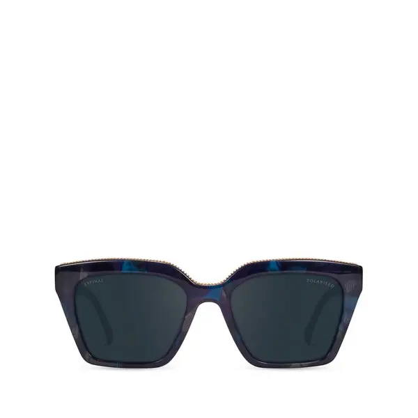 ASPINAL OF LONDON Ava Square Sunglasses - Blue