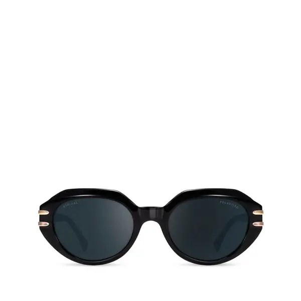 ASPINAL OF LONDON Amelia Oval Tortoiseshell Sunglasses - Black