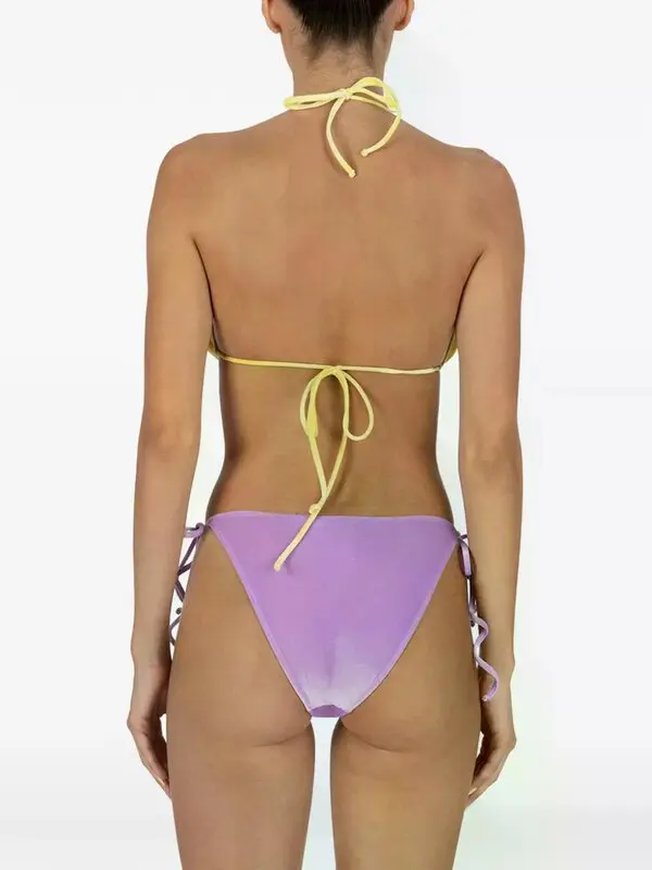 PARAMIDONNA Kelly Velvet Two-piece Swimsuit - Yellow