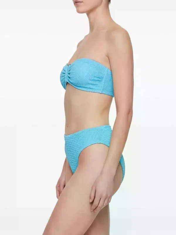 PARAMIDONNA Frida Textured Two-piece Swimsuit - Blue