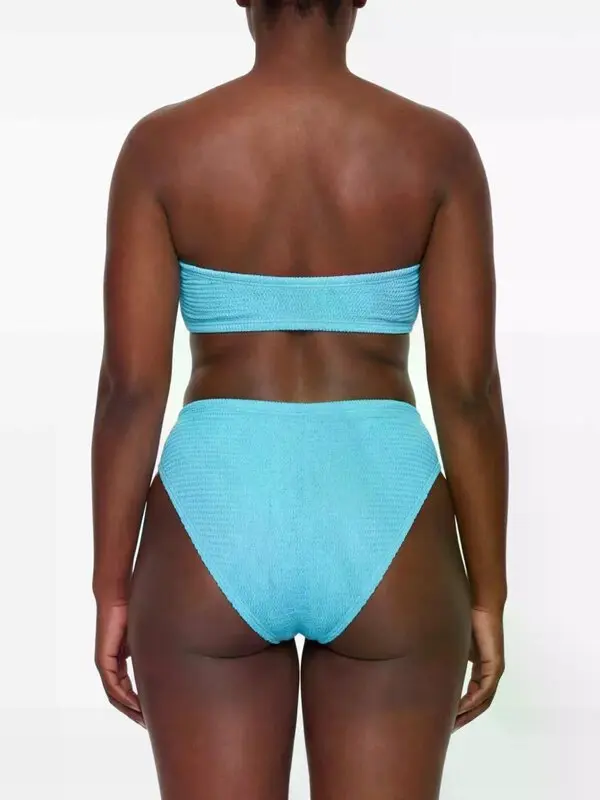 PARAMIDONNA Frida Textured Two-piece Swimsuit - Blue