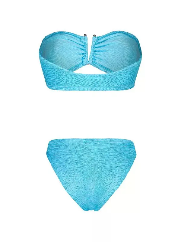 PARAMIDONNA Frida Textured Two-piece Swimsuit - Blue