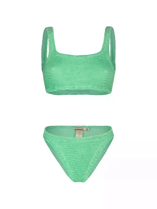 PARAMIDONNA Emily Textured Two-piece Swimsuit - Green