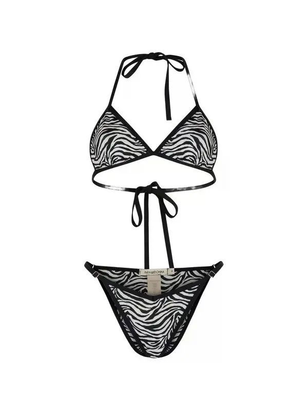 PARAMIDONNA Lilia Zebra-print Bikini - Black