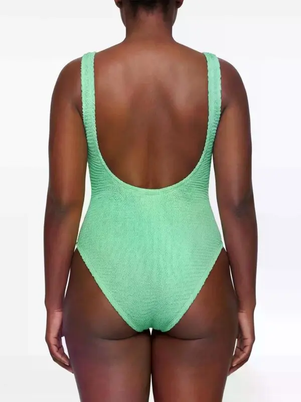 PARAMIDONNA Hailey Textured One Piece Swimsuit - Green
