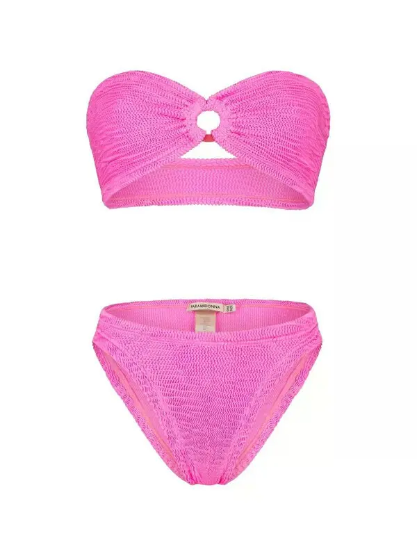 PARAMIDONNA Ring-detail Cut-out Bikini - Pink