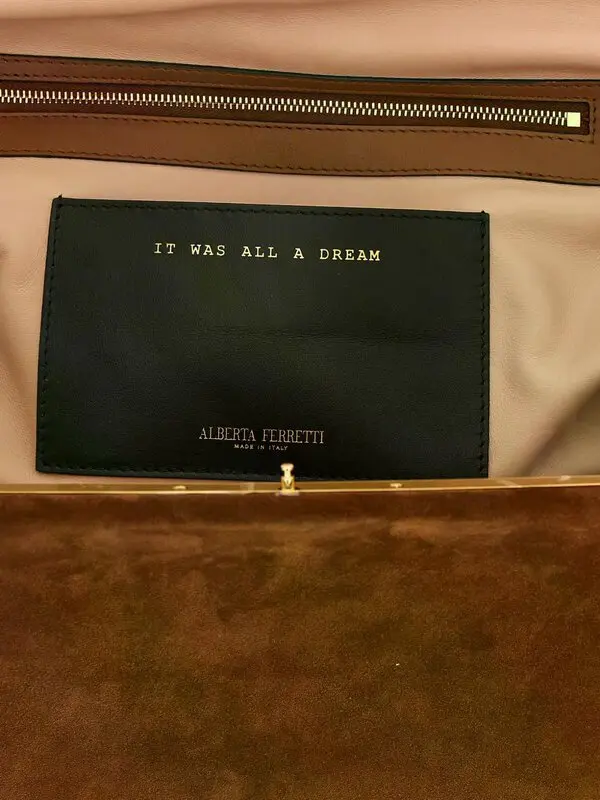 Alberta Ferretti Suede Pressure Closure Clutch - Brown