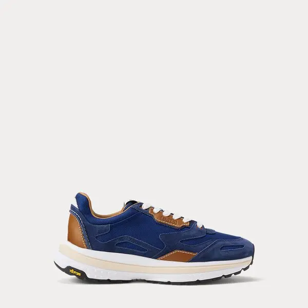 Ralph Lauren Suede Paneled Sneakers - Navy