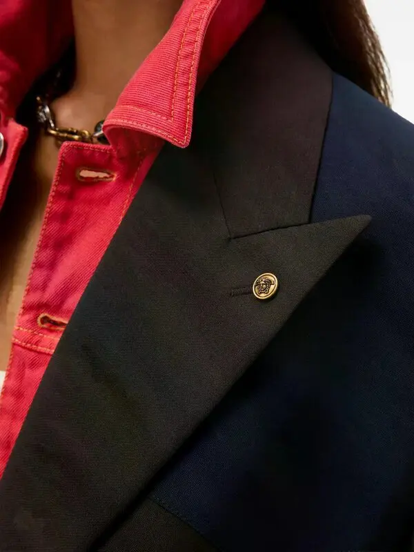 Versace Wool-mohair Blend Double-breasted Blazer