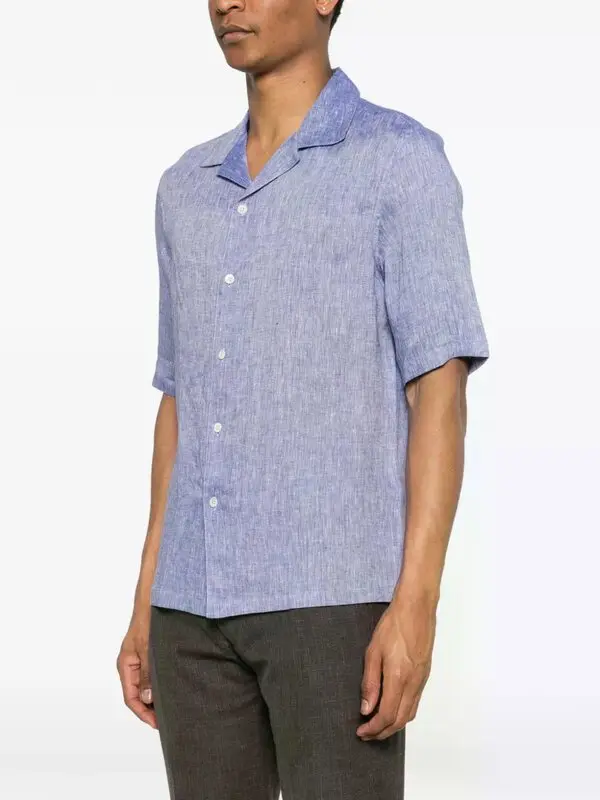 Brunello Cucinelli Camp-collar Shirt - Blue