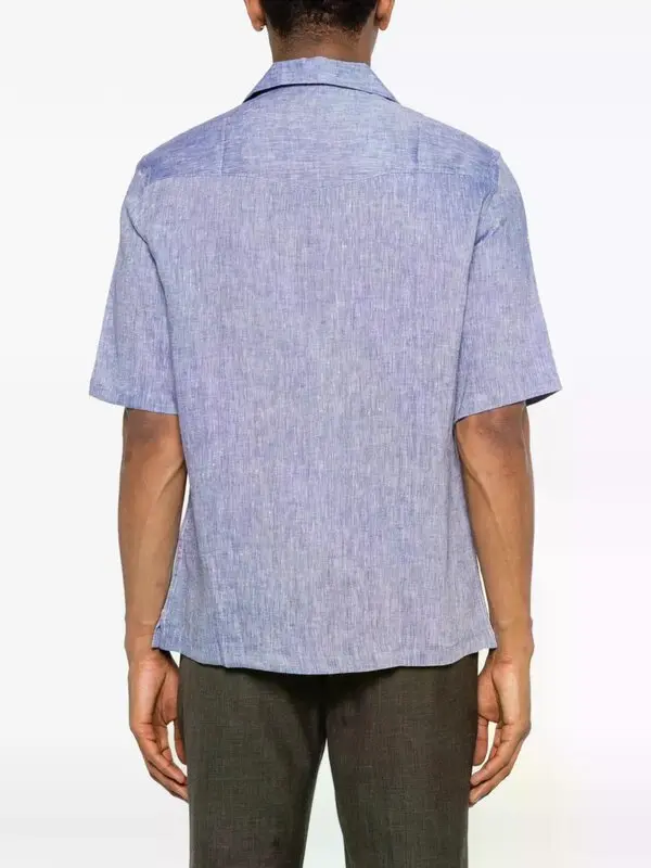 Brunello Cucinelli Camp-collar Shirt - Blue