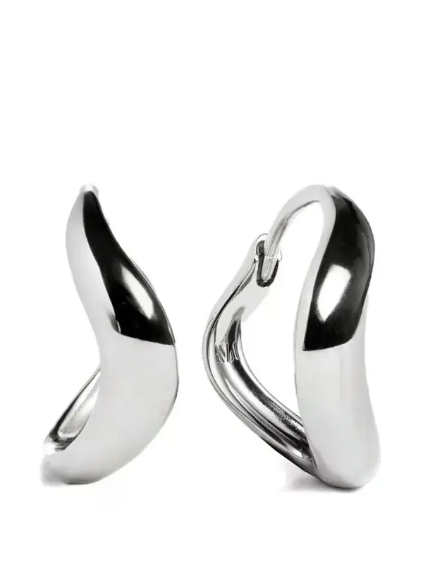 Monica Vinader Swirl Huggie Earrings - Silver