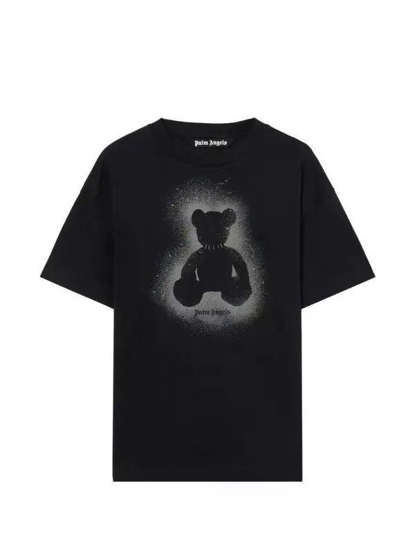 Palm Angels Spray Bear Graphic T-shirt - Black